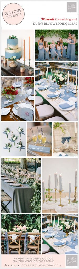Dusky Blue Wedding Ideas - Decorations & Details